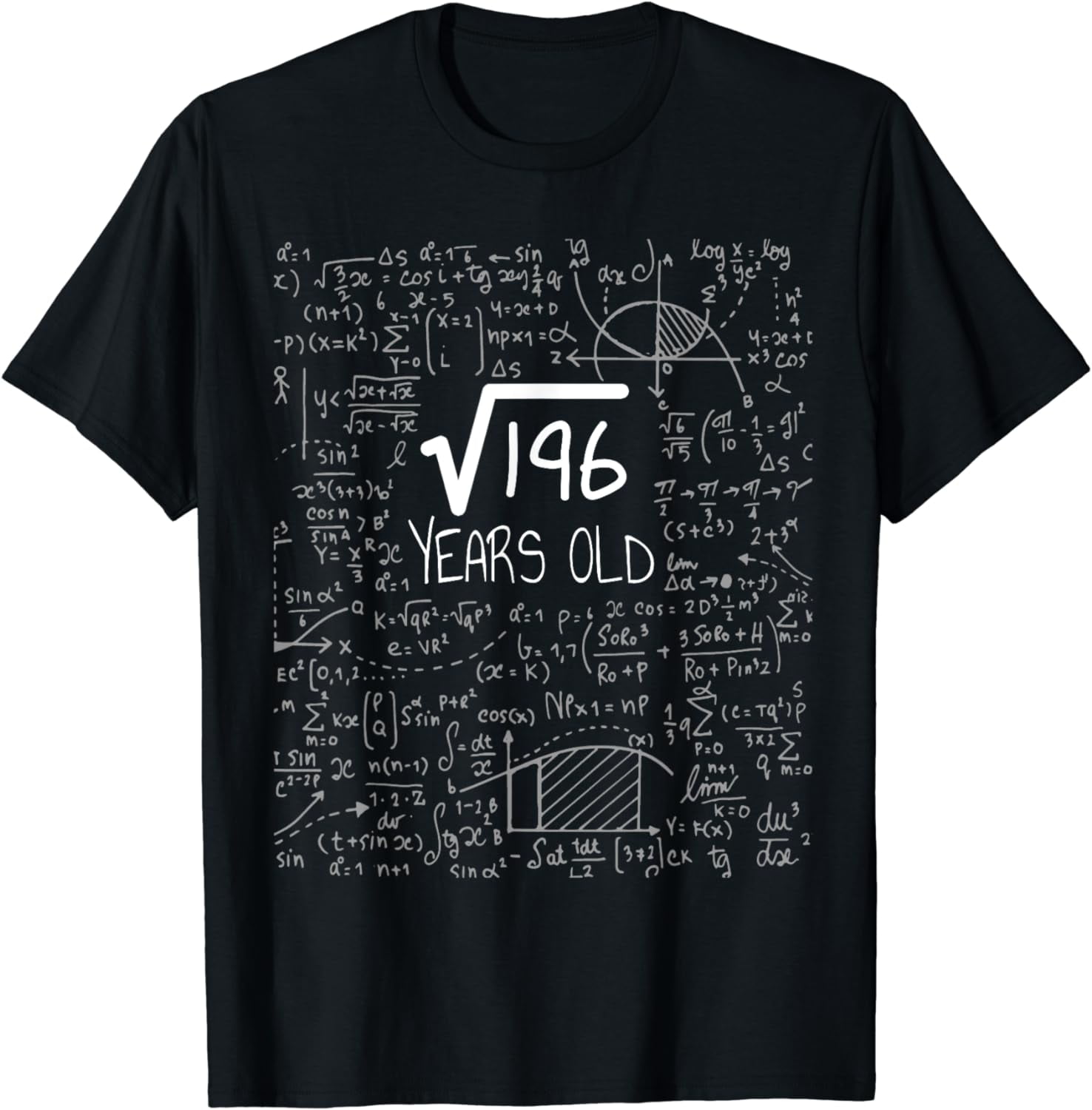 Square Root of 196: 14 Years Old, 14th Birthday Design T-Shirt ...