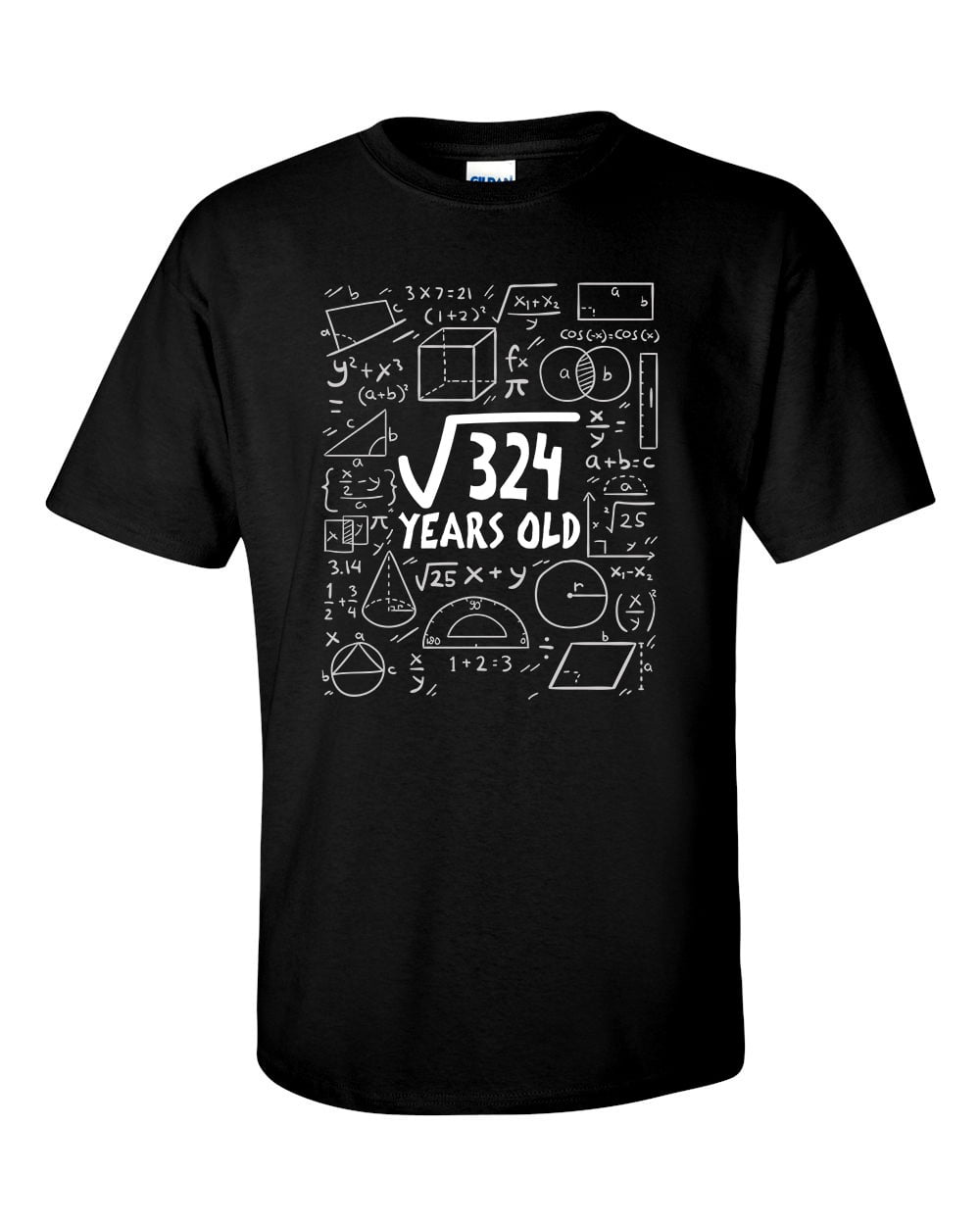 Square Root of 324 18 Year Old 18th Eighteenth Birthday Gifts Math T ...