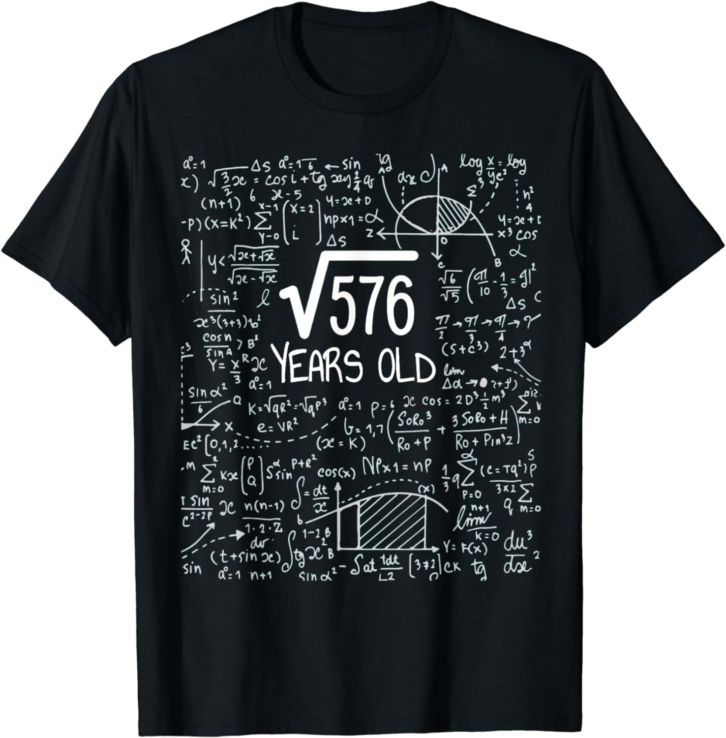 Square Root of 576: 24 Years Old - 24th Birthday Outfit T-Shirt ...