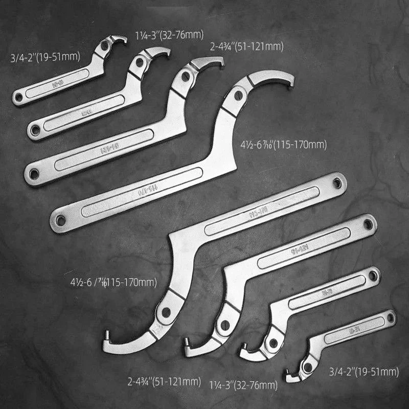 Square/Round Head Spanner CR-V Key for Round Bolt Hand Tools 19-51/32 ...