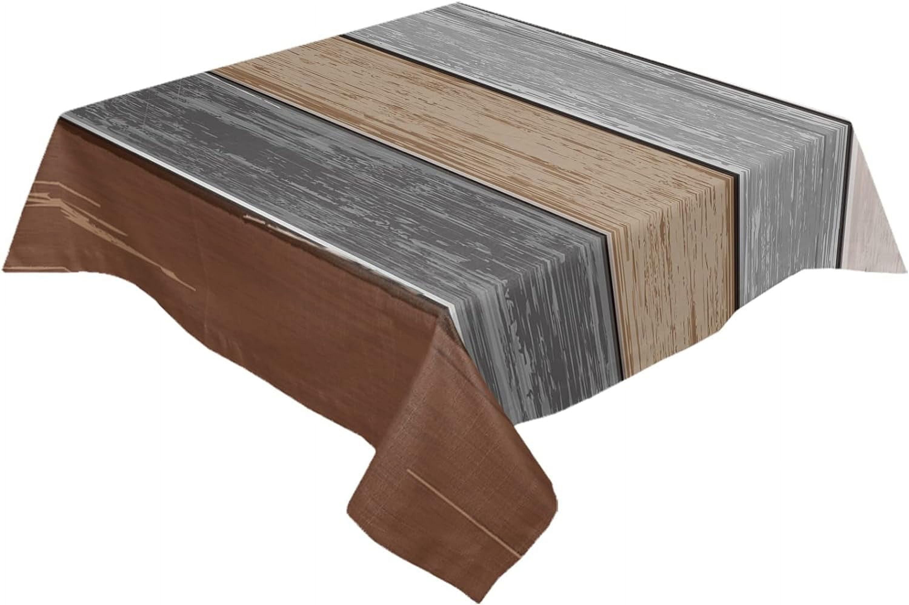 Square/Round Tablecloth 54x54 Vtage Country Wood Gra Wrkle Resistant ...