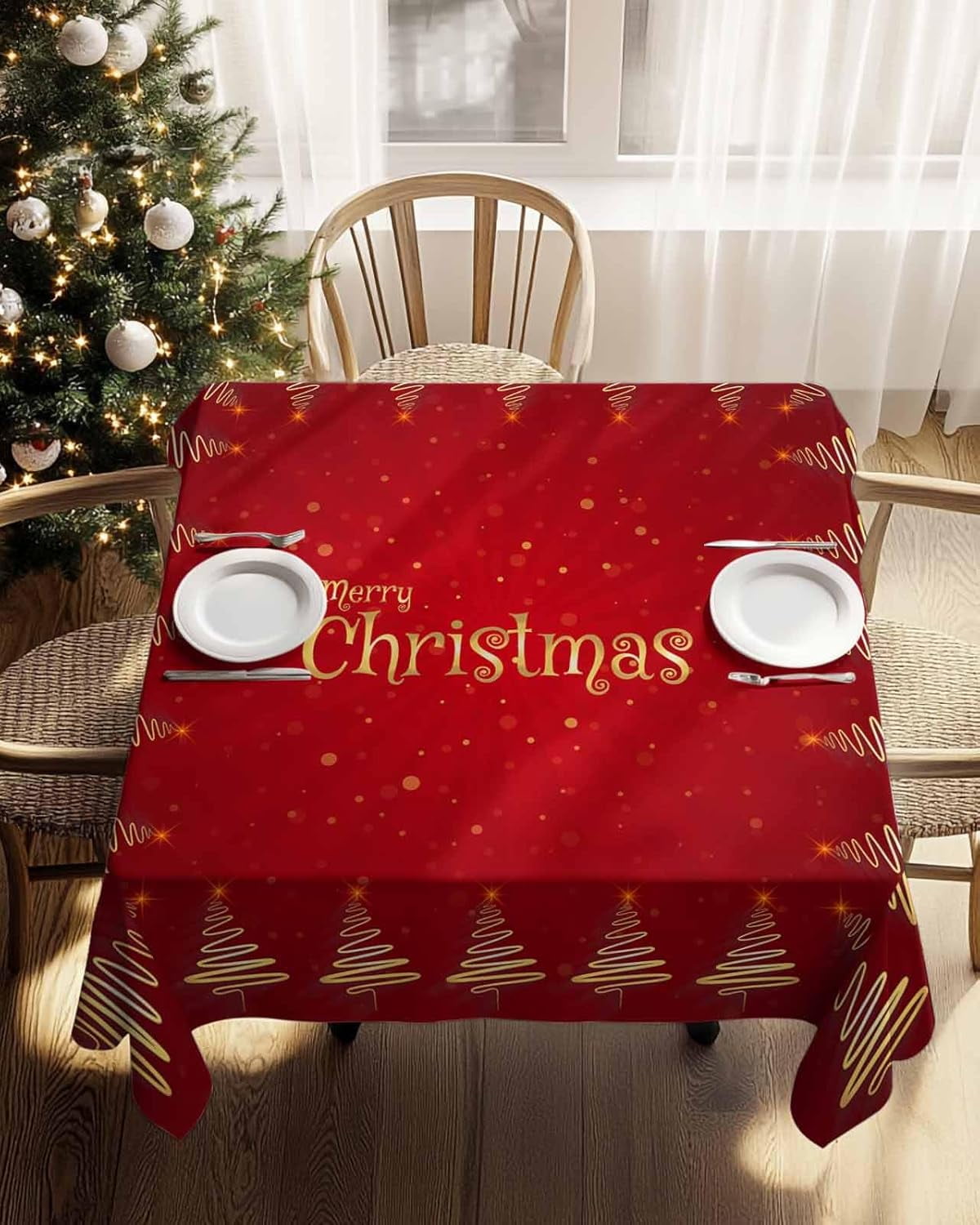 Square/Round Tablecloth 60x60inch,Easter Egg Bunny Ears,Vinyl Table ...