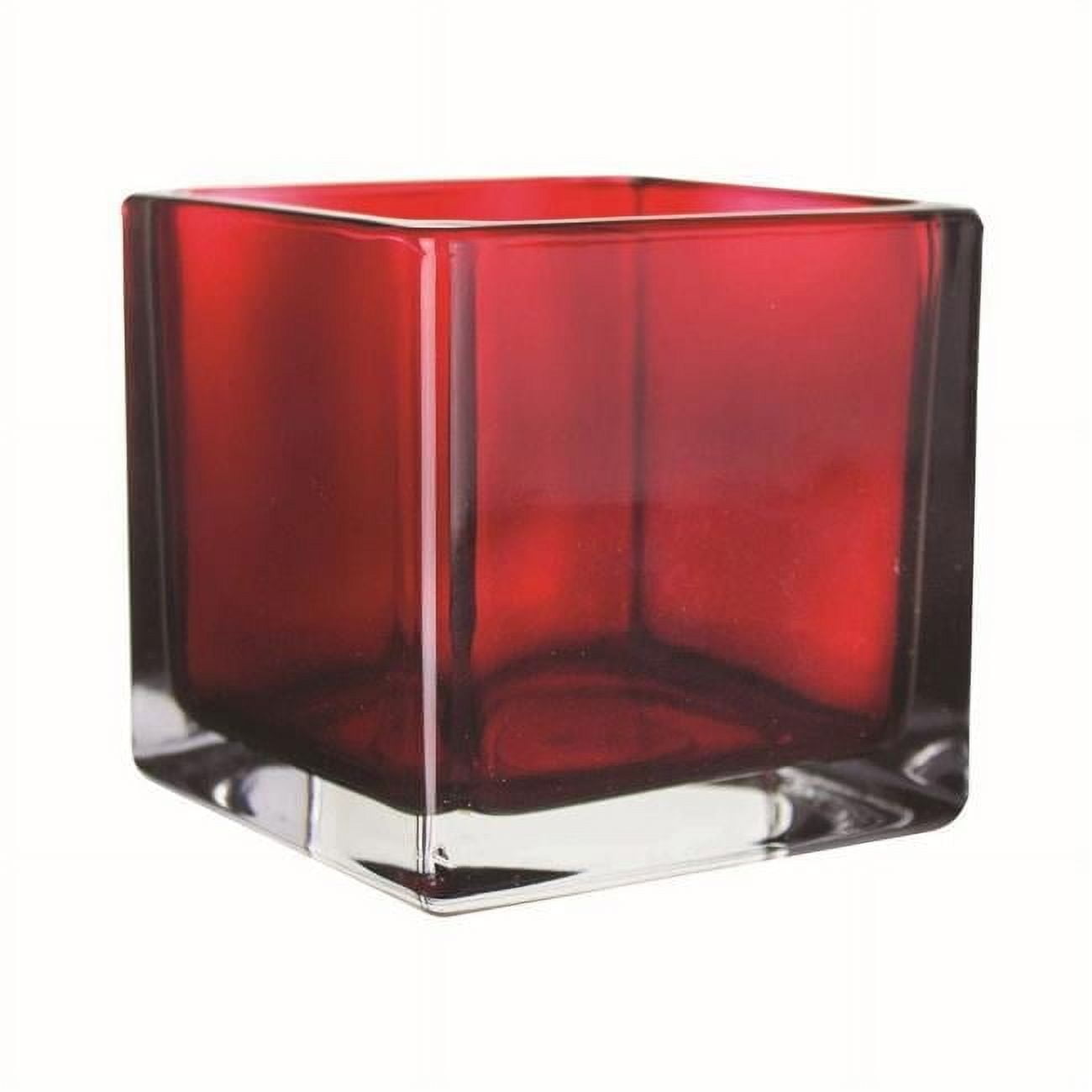 Square Ruby Red Vase - Walmart.com