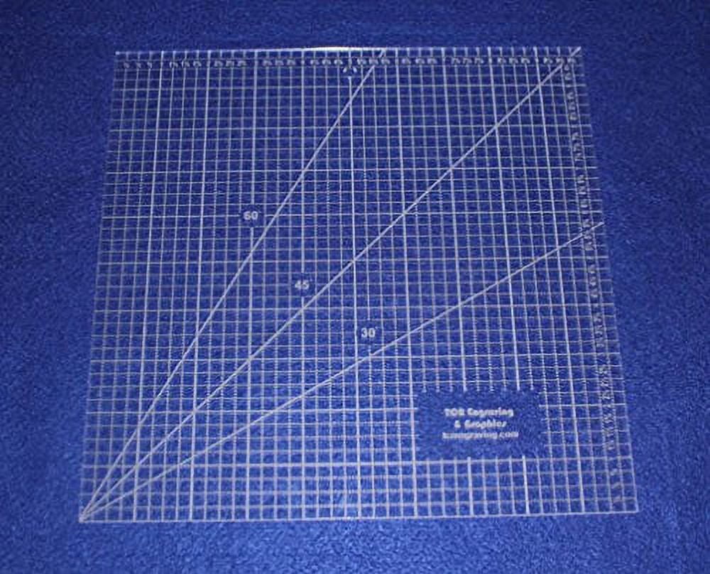 Square Ruler 10". - Clear Acrylic - Quilting/Sewing - Template 1/8 ...