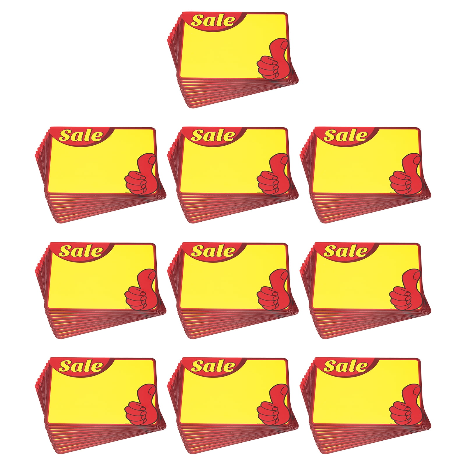 Square [Sale] with Thumb Signs Price Tags 3.5 x 2.8 Inch Red Border ...