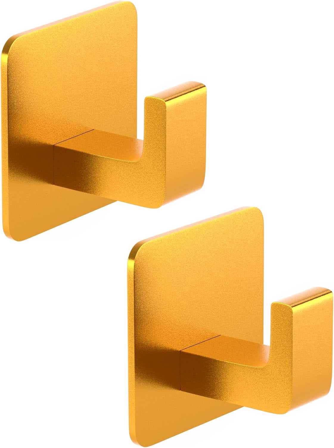 Square Self Adhesive Towel Hooks - 4 Pack Matte Black Metal Hooks ...