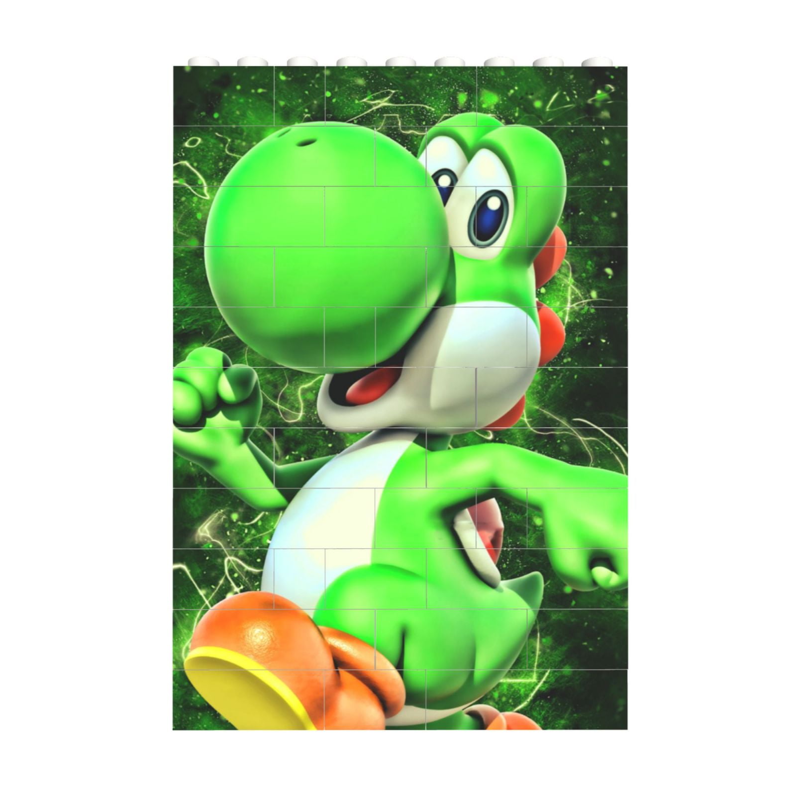 Square Shape Puzzles Kit Yoshi Mario Puzzle Building Brick Block Jigsaw ...
