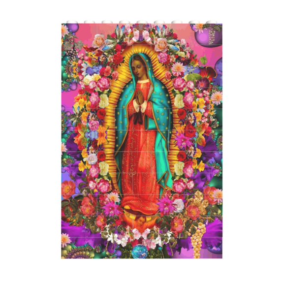 Square Shape Puzzles Our Lady of Guadalupe Puzzle Building Brick Block ...