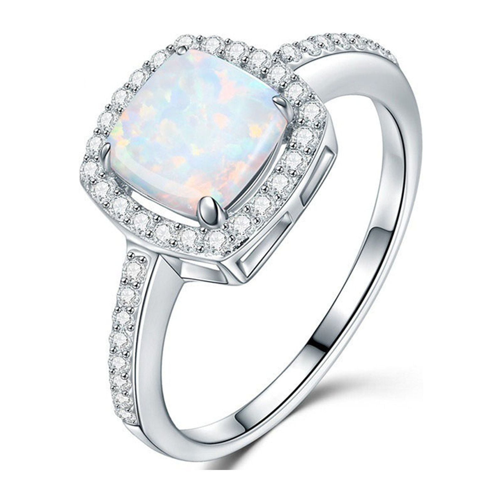 Square Shaped Rose Gold Big Rhinestone Ring Diamond Square Ring Elegant ...