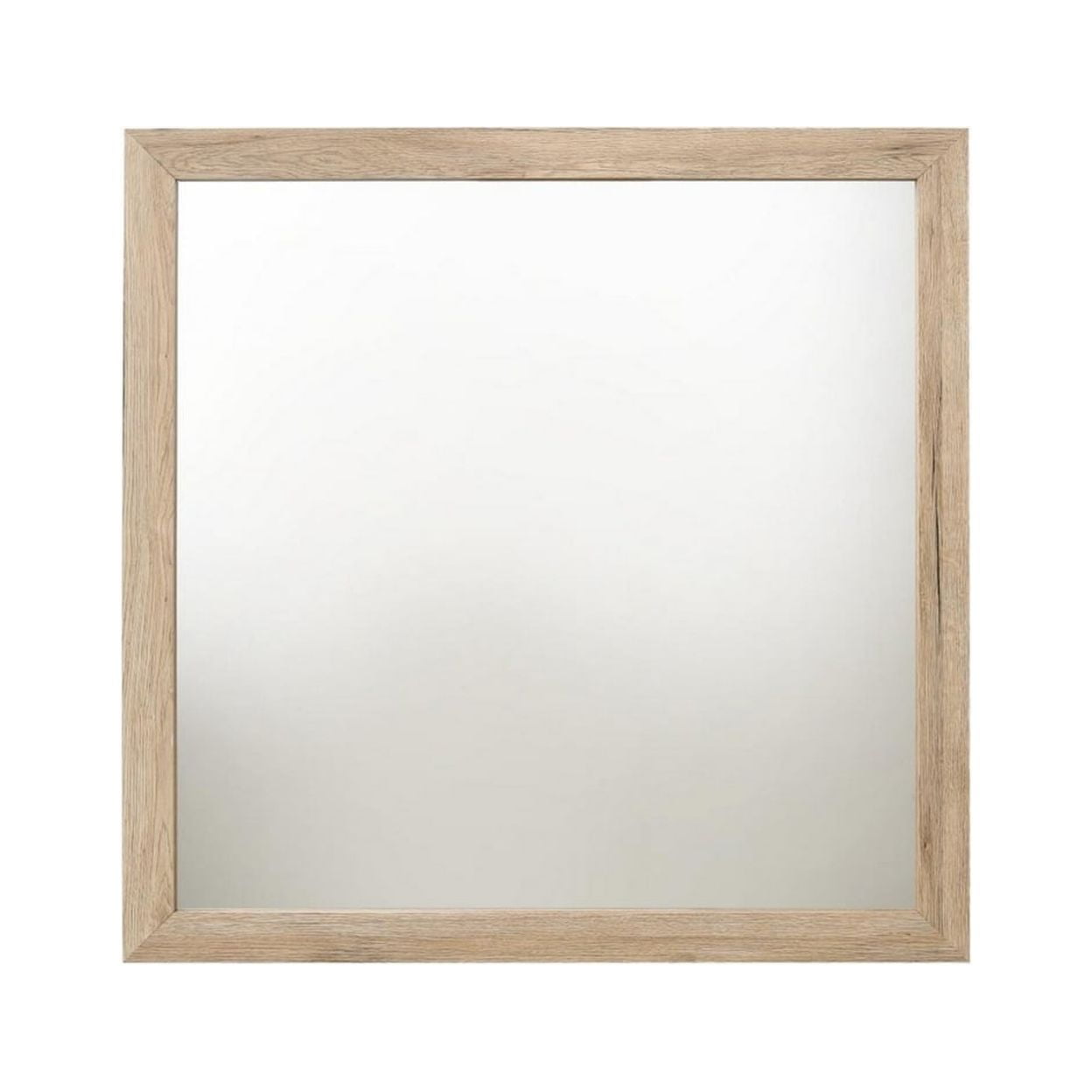 Square Shaped Wooden Mirror with Rough Hewn Texture, Brown- Saltoro ...