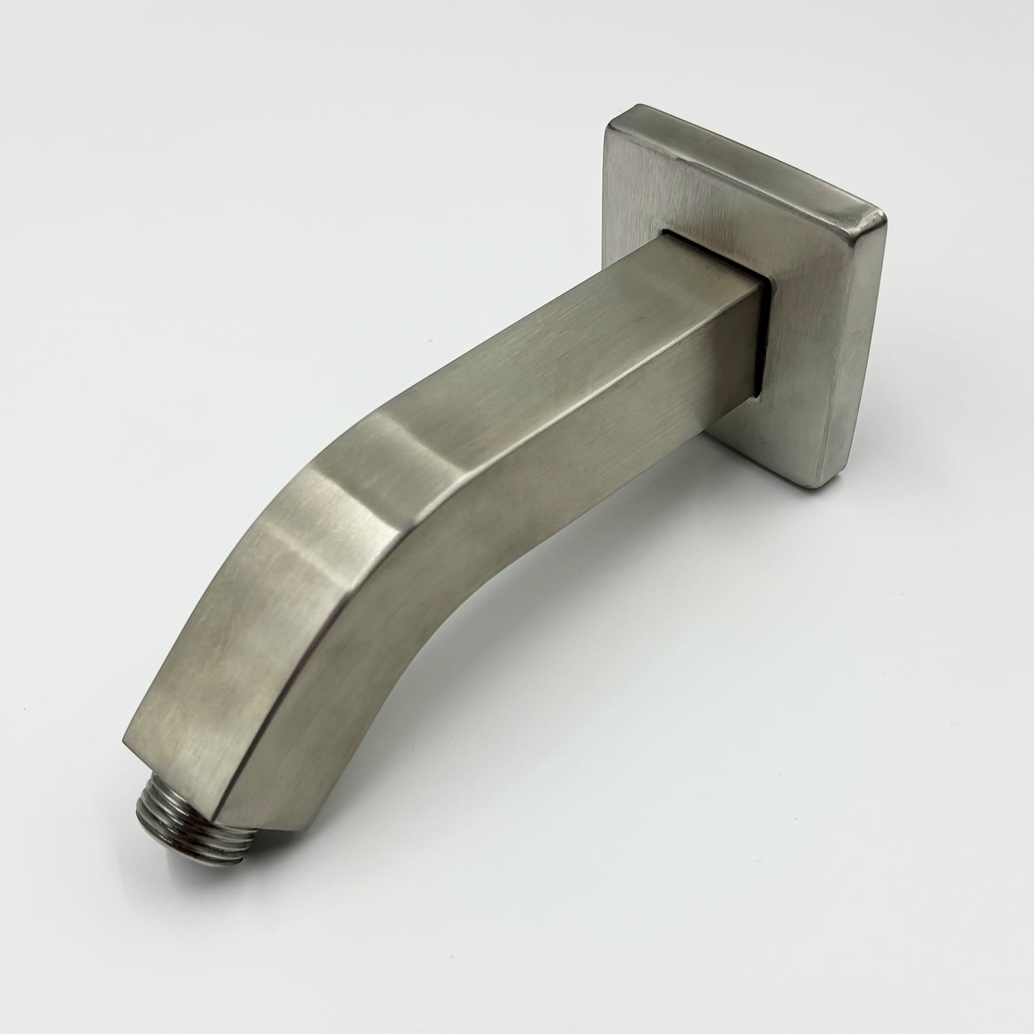 Square Shower Arm with Flange, 1/2 NPT Tapered Threads, Rain Shower ...