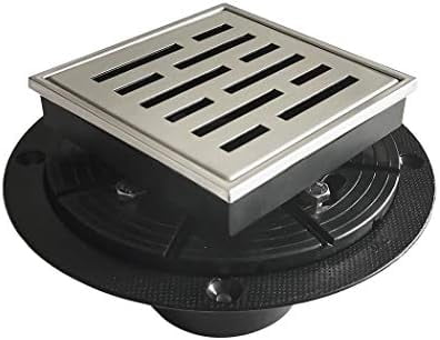 Square Shower Drain, 4 inch Stainless Steel 304 Grate and PVC Drain ...