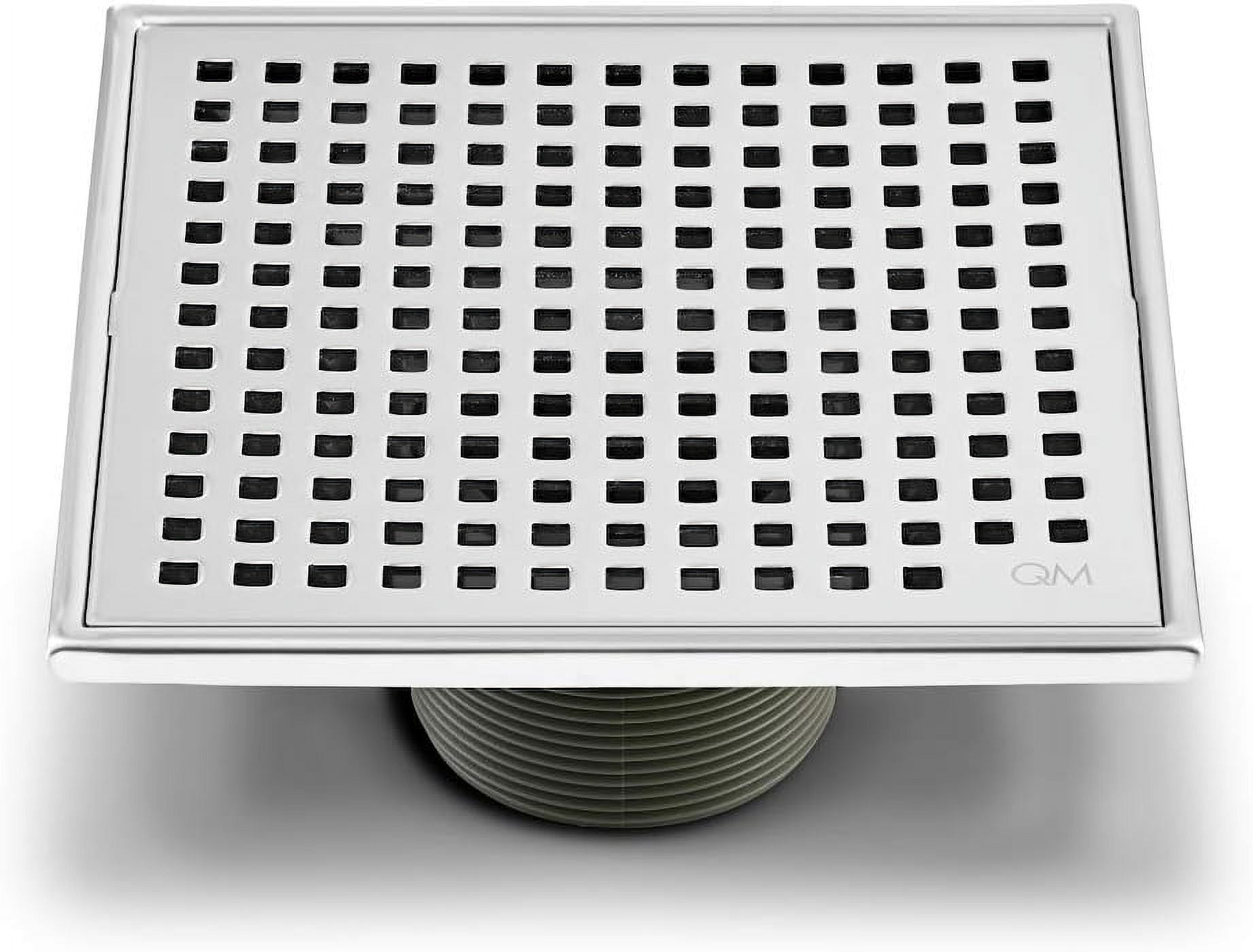 Square Shower Drain, Grate Made of Stainless Steel Marine 316 Base Made ...