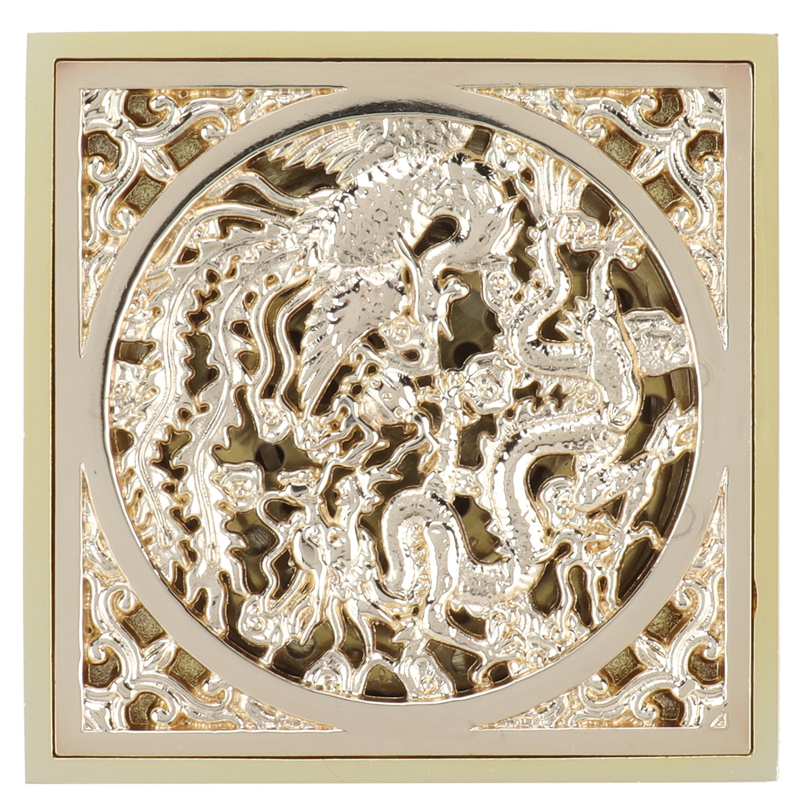 Square Shower Floor Drain, Gold European Style, Multifunctional High ...