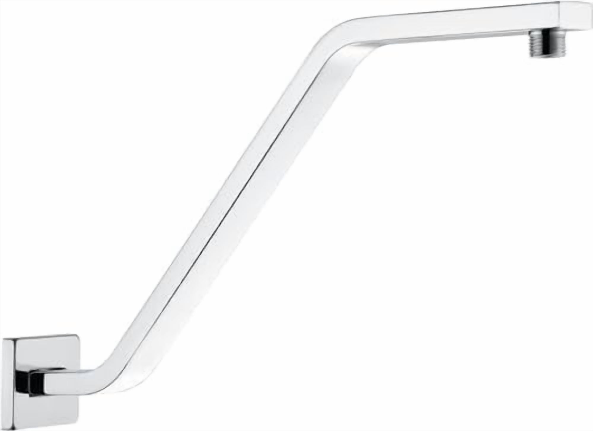 Square Shower Head Extension Arm with Flange 16.5 Inch Extra Long S ...