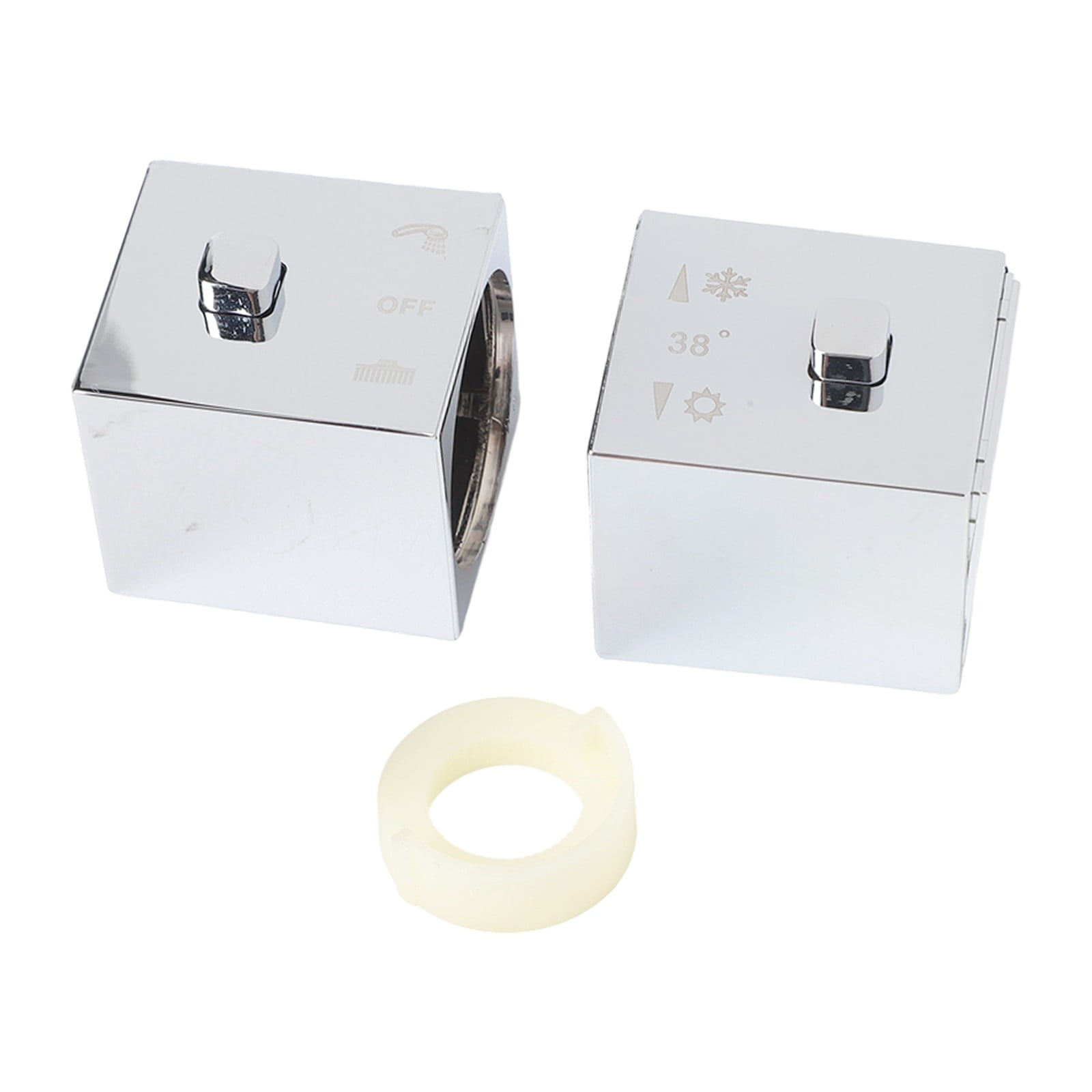 Square Shower Temperature Control Handle Pair For Sma Thermostatic Bath ...