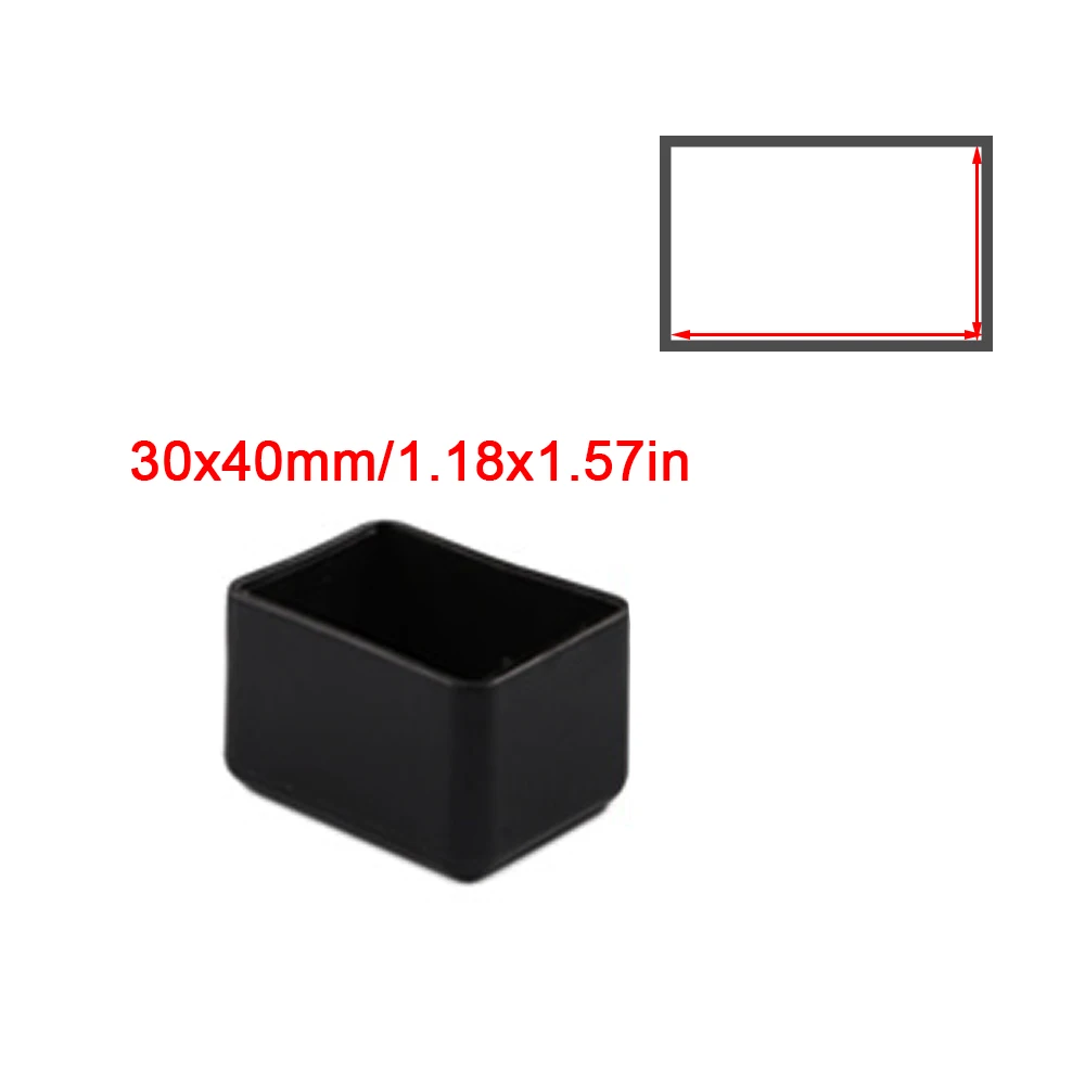 Square Silicone Chair Leg Caps Non-slips Table Foot Dust Cover Socks ...