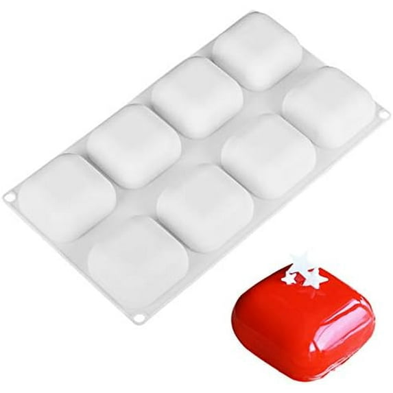 Square Silicone Mold for Baking Mousse Cake, 3D Silicone Mold for ...
