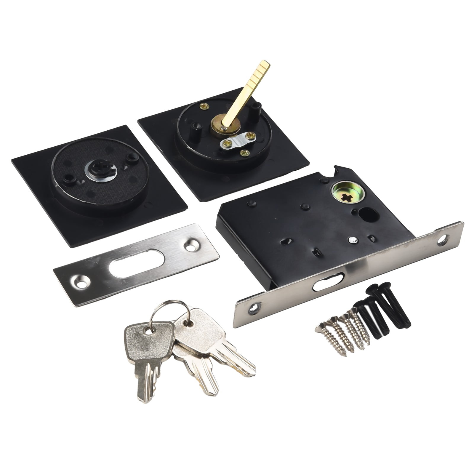 Square sliding door lock embedded sliding door lock pocket door lock ...