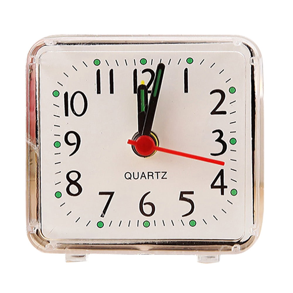 Square Small Bed Compact Travel Quartz Beep Alarm Clock Cute Portable ...