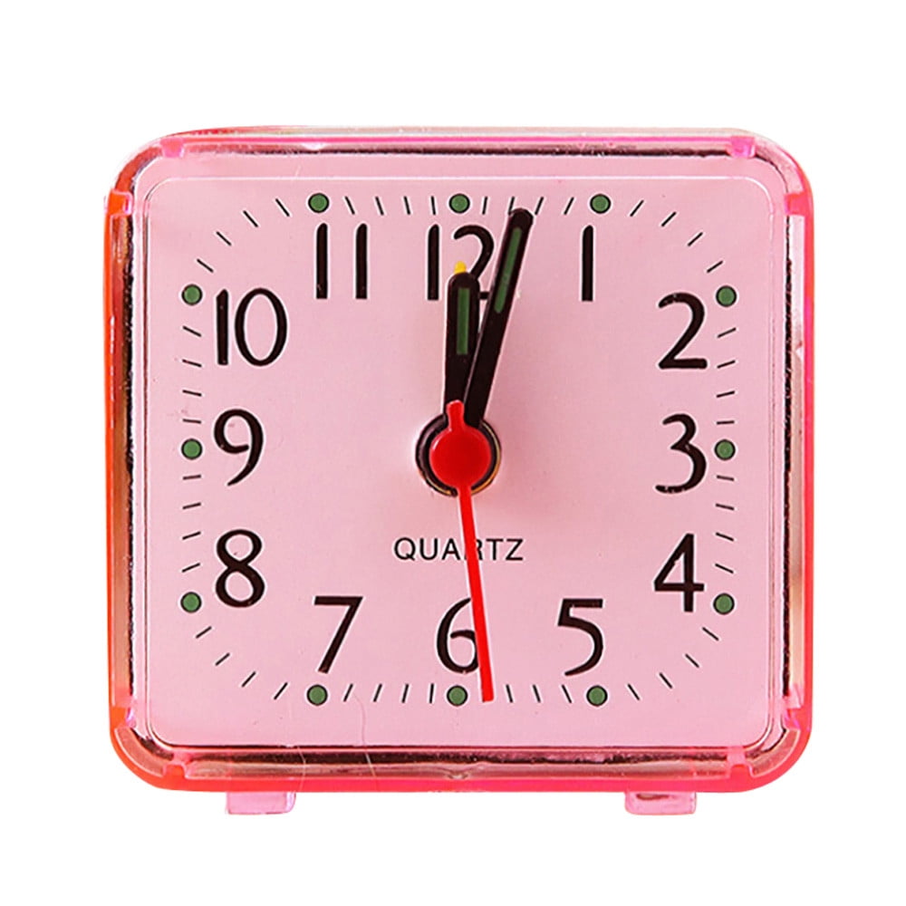 Square Small Bed Compact Travel Quartz Beep Alarm Clock Cute Portable ...