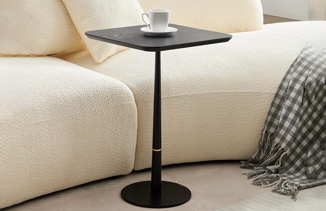 Square Small Drink Table, Modern Martini Pedestal Stand, Mini Cocktail ...