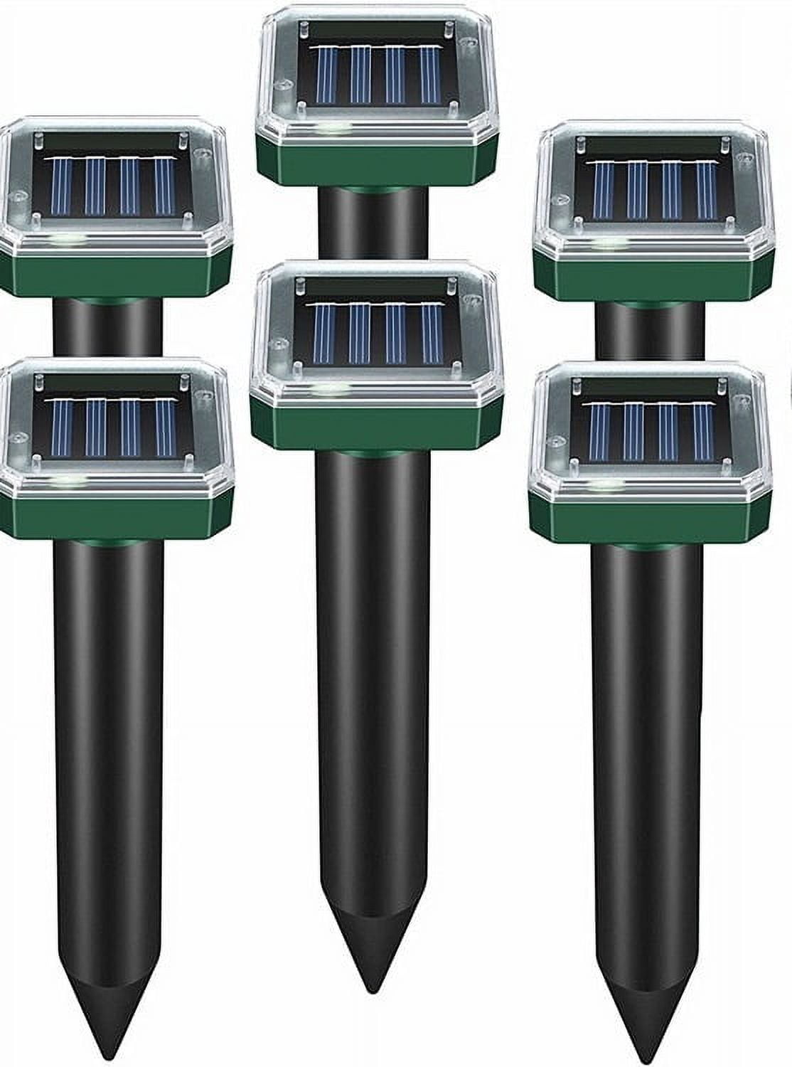 Square Solar Mouse Repeller Ultrasonic Vole Repeller｜Outdoor Waterproof ...