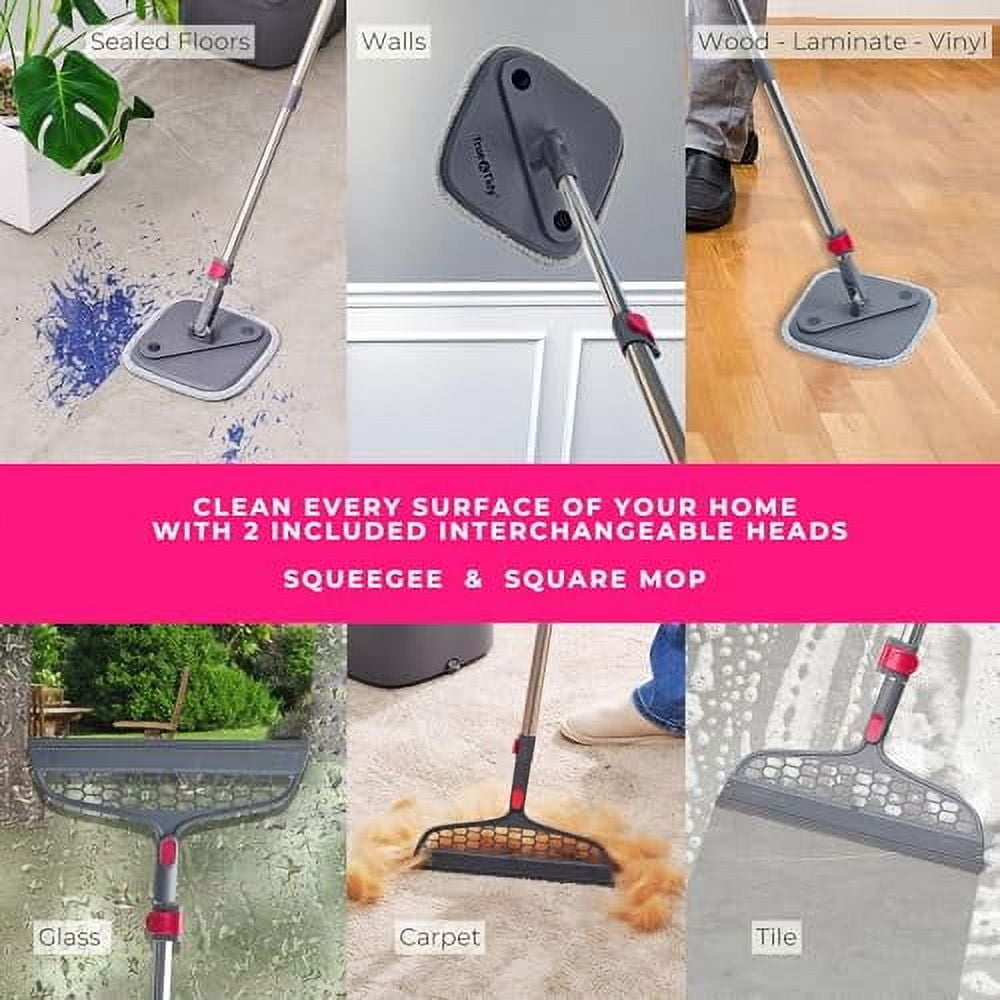 Square Spin & Bucket Smart Floor Mop with Separate Compartments for ...