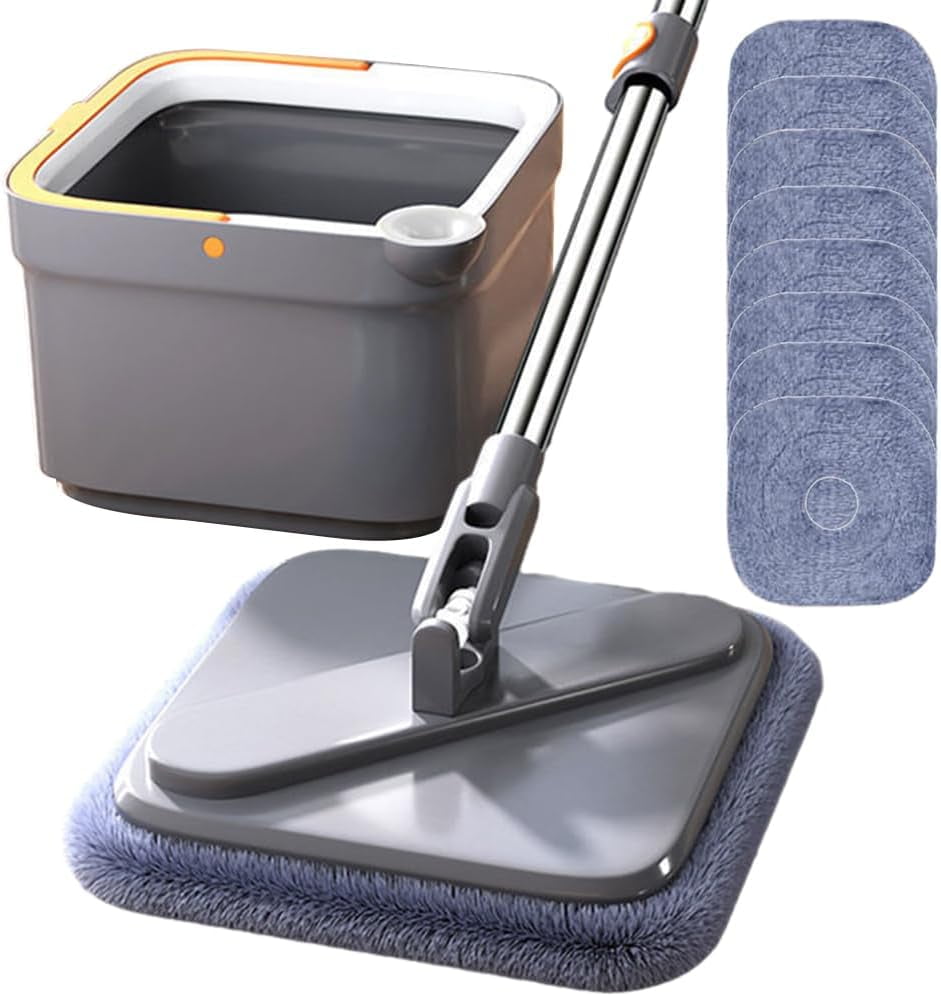 Square Spin Mop M16, Self Wash Spin Mop M16, Spin Mop and Bucket with ...