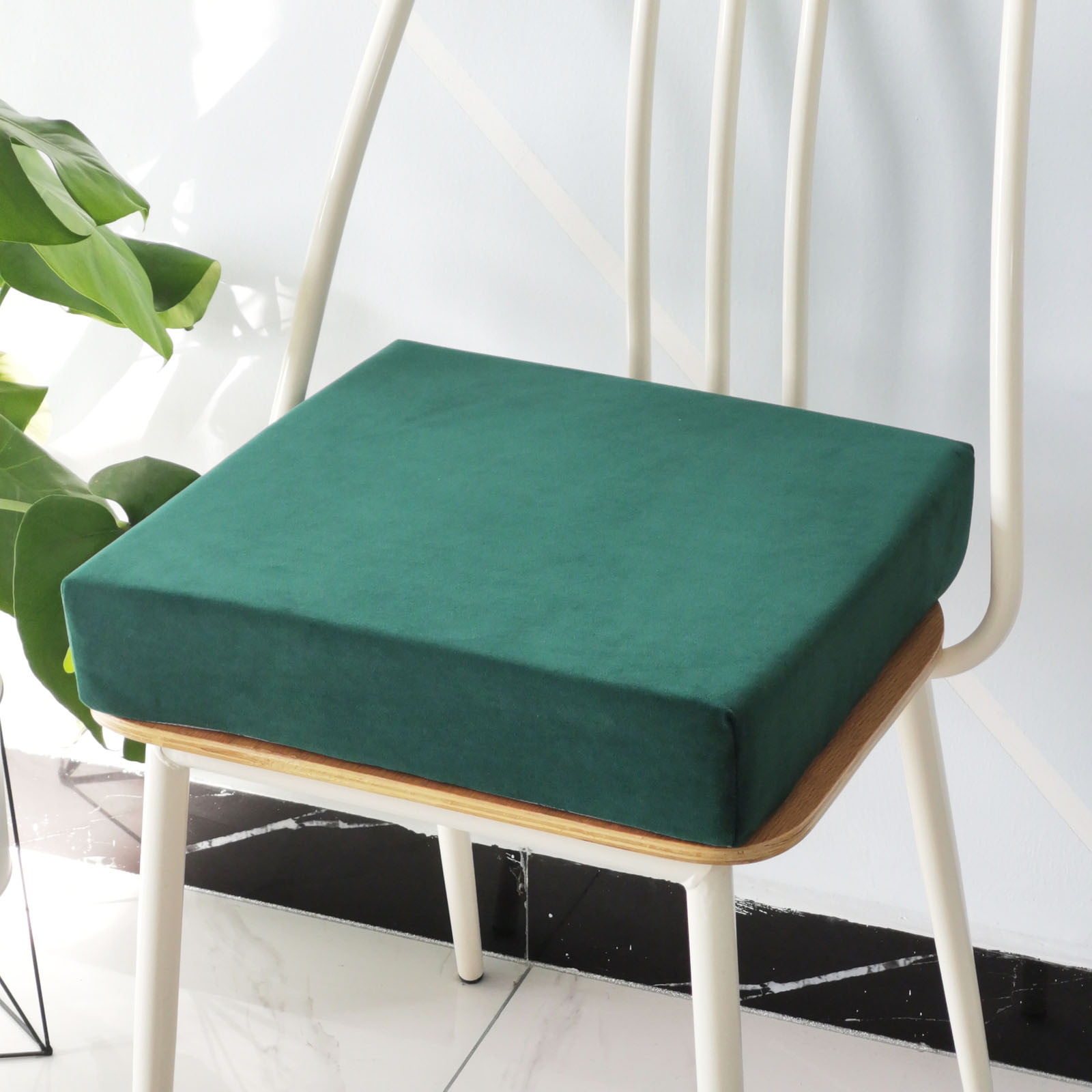 Square Sponge Cushion Foam Core Velvet, Outdoor Square Chair Pads, Non ...