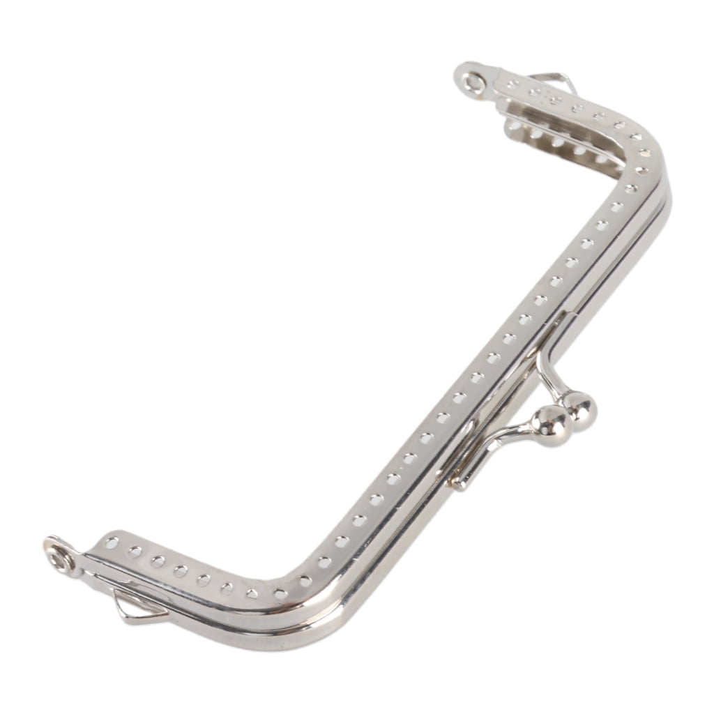 Square Stainless Purse Frame Coin Bag Frame Clasp Lock Clips Bag Clutch ...