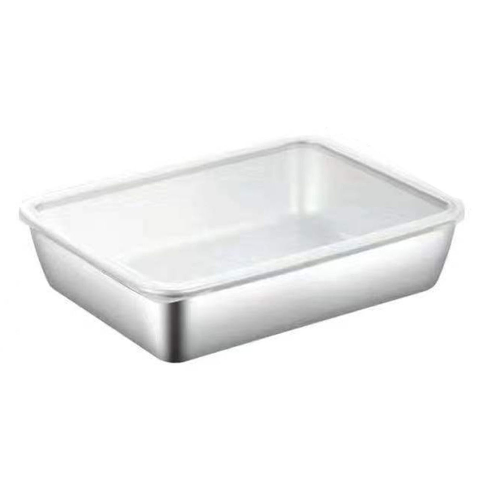 Square Stainless Steel Food Container w/Lid Airtight Bento Lunch Box ...