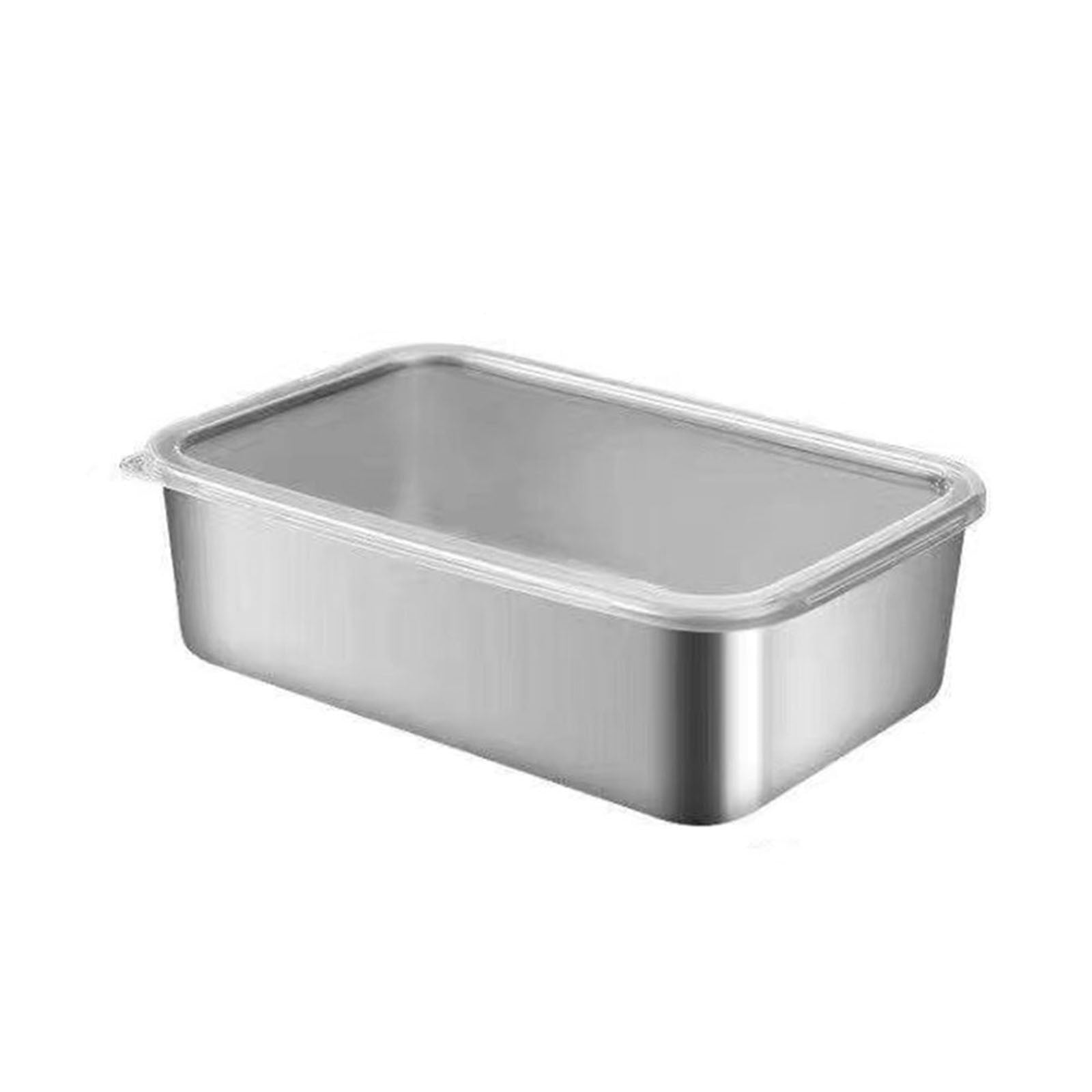 Square Stainless Steel Food Container w/Lid Airtight Bento Lunch Box ...