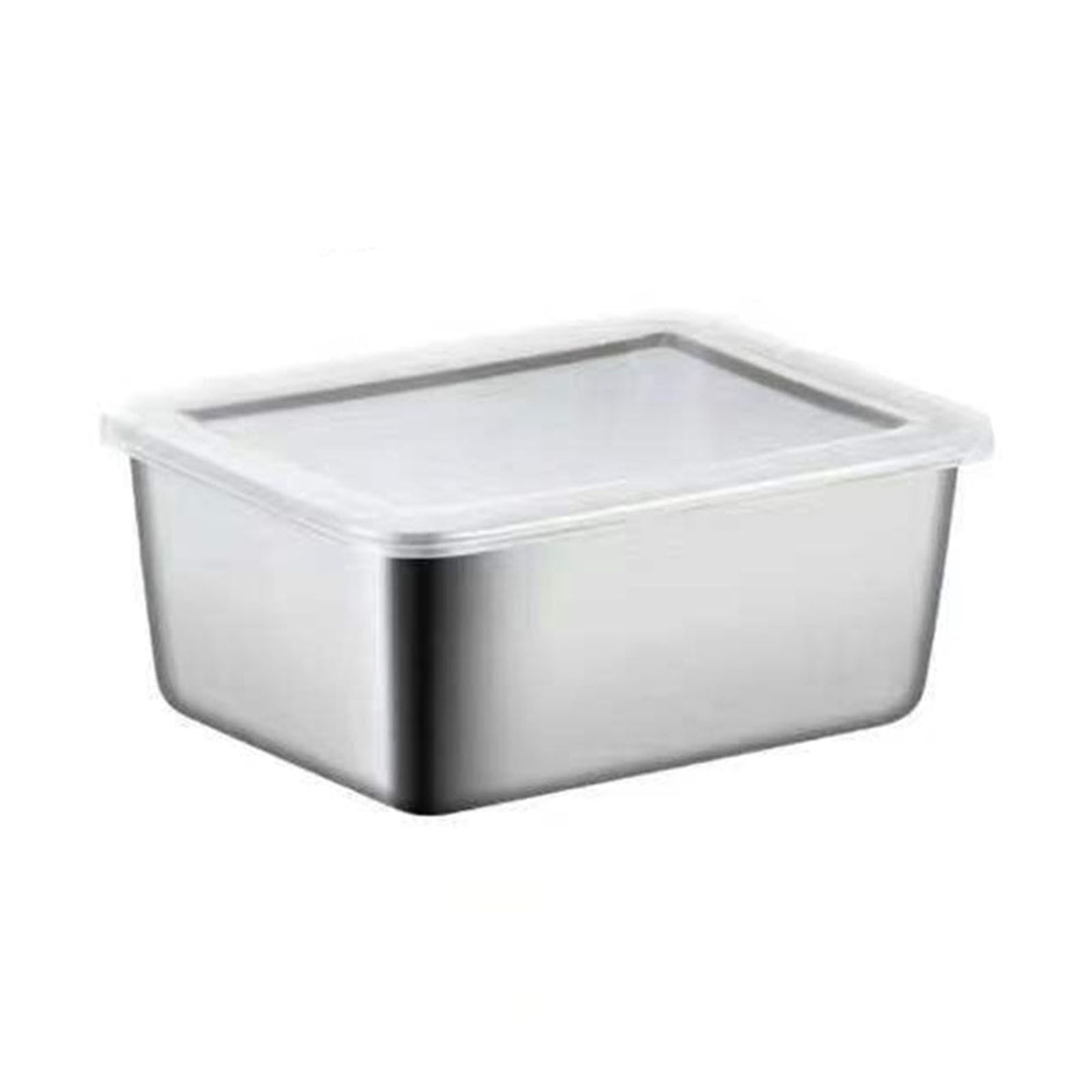 Square Stainless Steel Food Container w/Lid Airtight Lunch Box ...