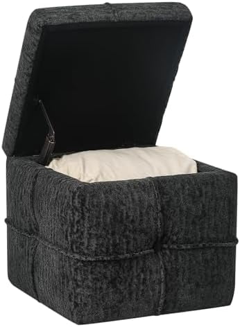 Square Storage Ottoman Cube Foot Rest Ottoman with Storage Small Loop ...