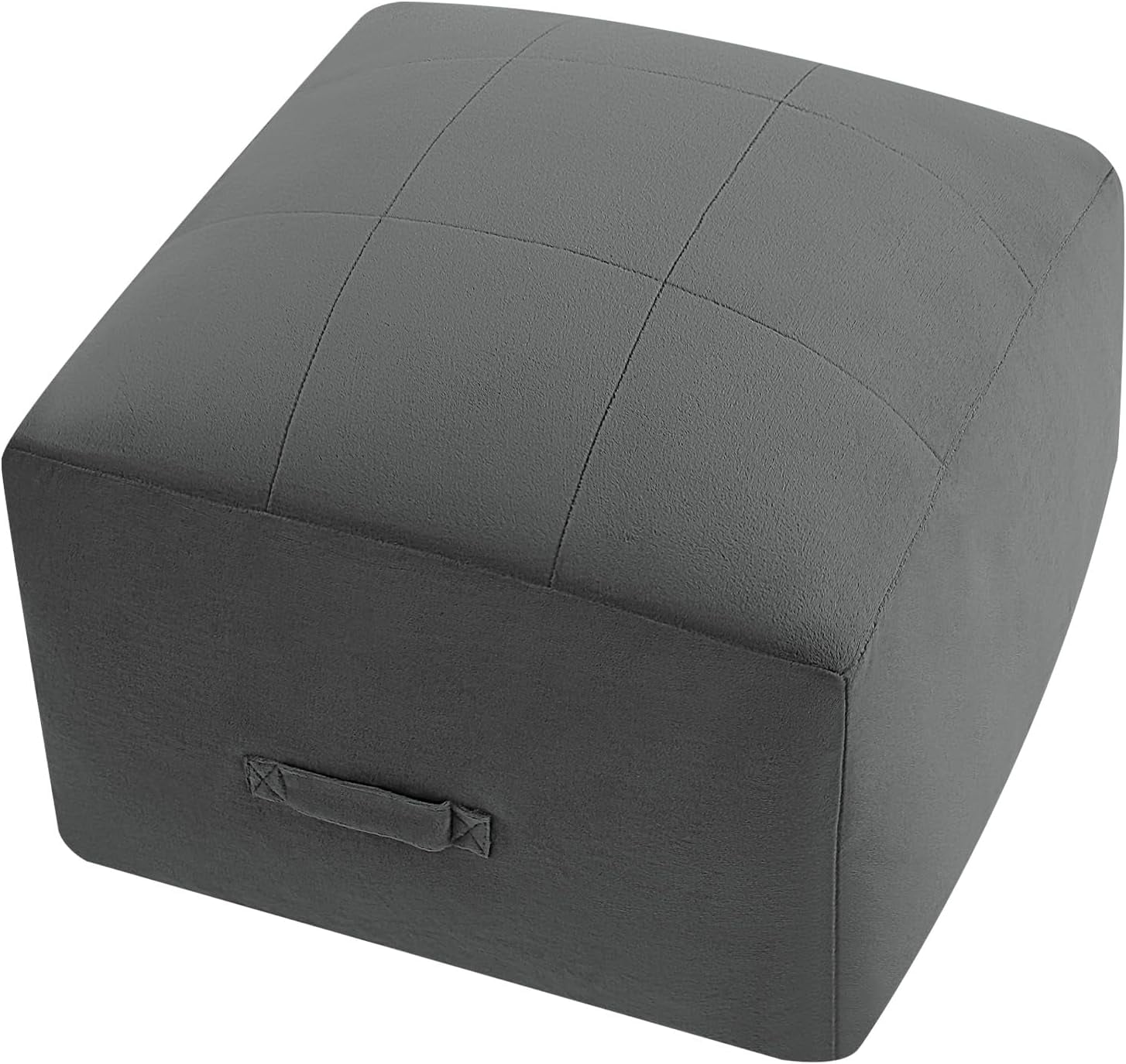 Square Stuffed Pouf Ottoman Foot Rest, Floor Pouf Foot Stool with Foam ...