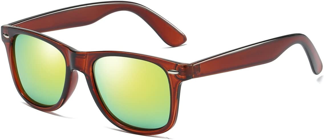 Square Sunglasses for Men Polarized Women Retro Shades with Case UV400 ...