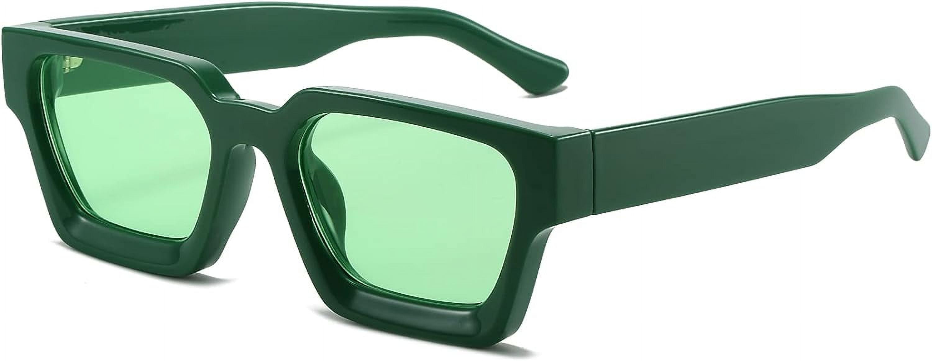 Square Sunglasses for Women Men Square Thick Frame Sun Glasses Simple ...