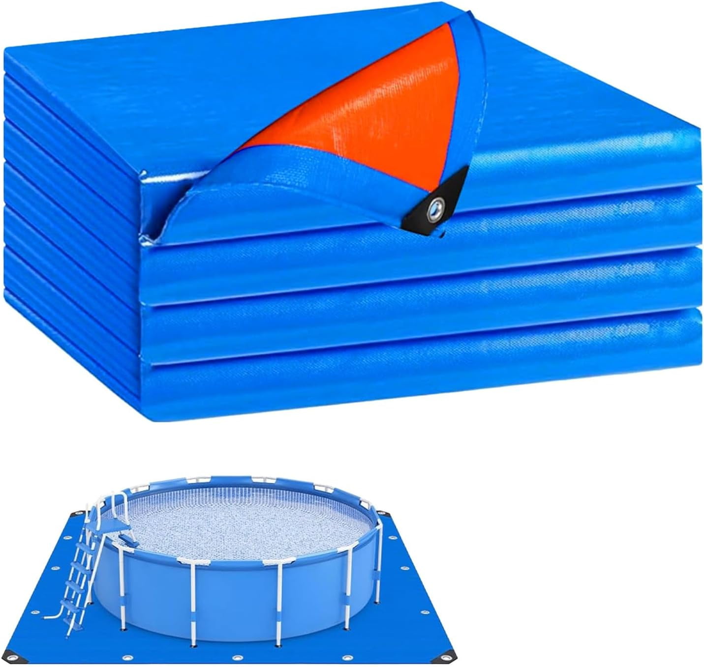 Square Swimming Pool Liner Pad, Pool Ground Pad, Foldable Pool Bottom ...