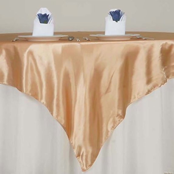 Square Table Overlay for Wedding Catering Party Table Decorations Peach ...