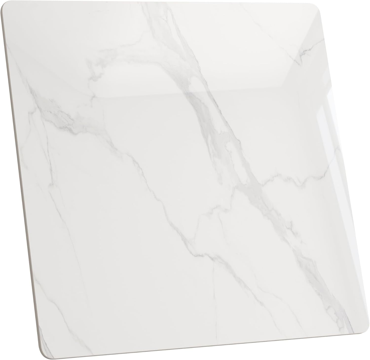 Square Table Top, 15.7” White Sintered Stone Tabletop, DIY Replacement ...