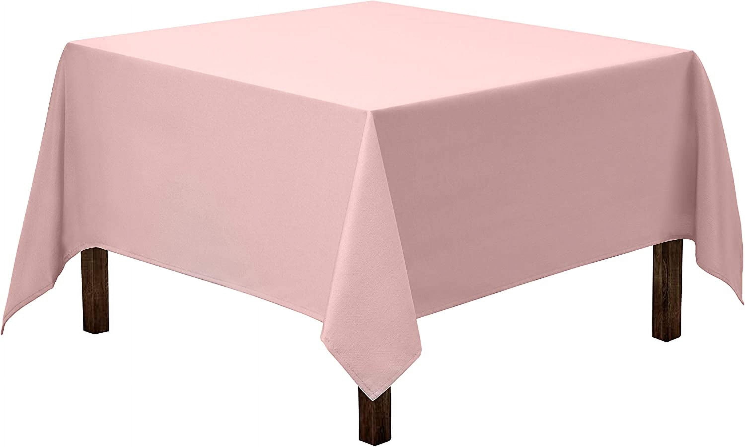 Square Tablecloth - 52 x 52 Inch Pink Table Cloth for Small Square or ...