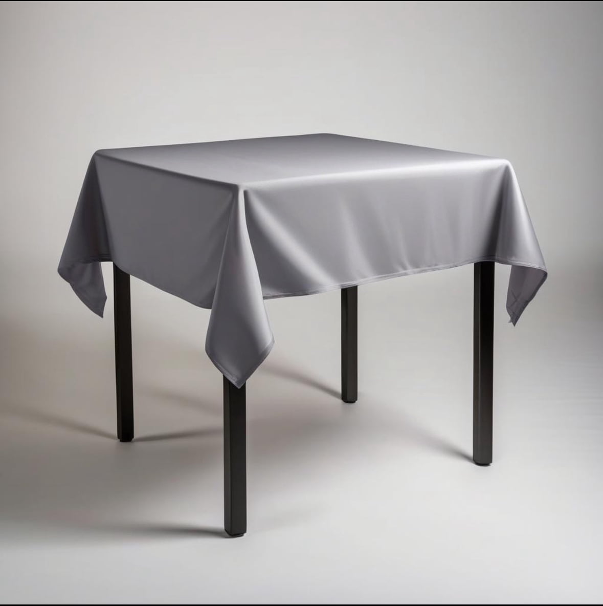 Square Tablecloth 52x52 Inch, Silver Gray Durable Polyester Tablecloth ...