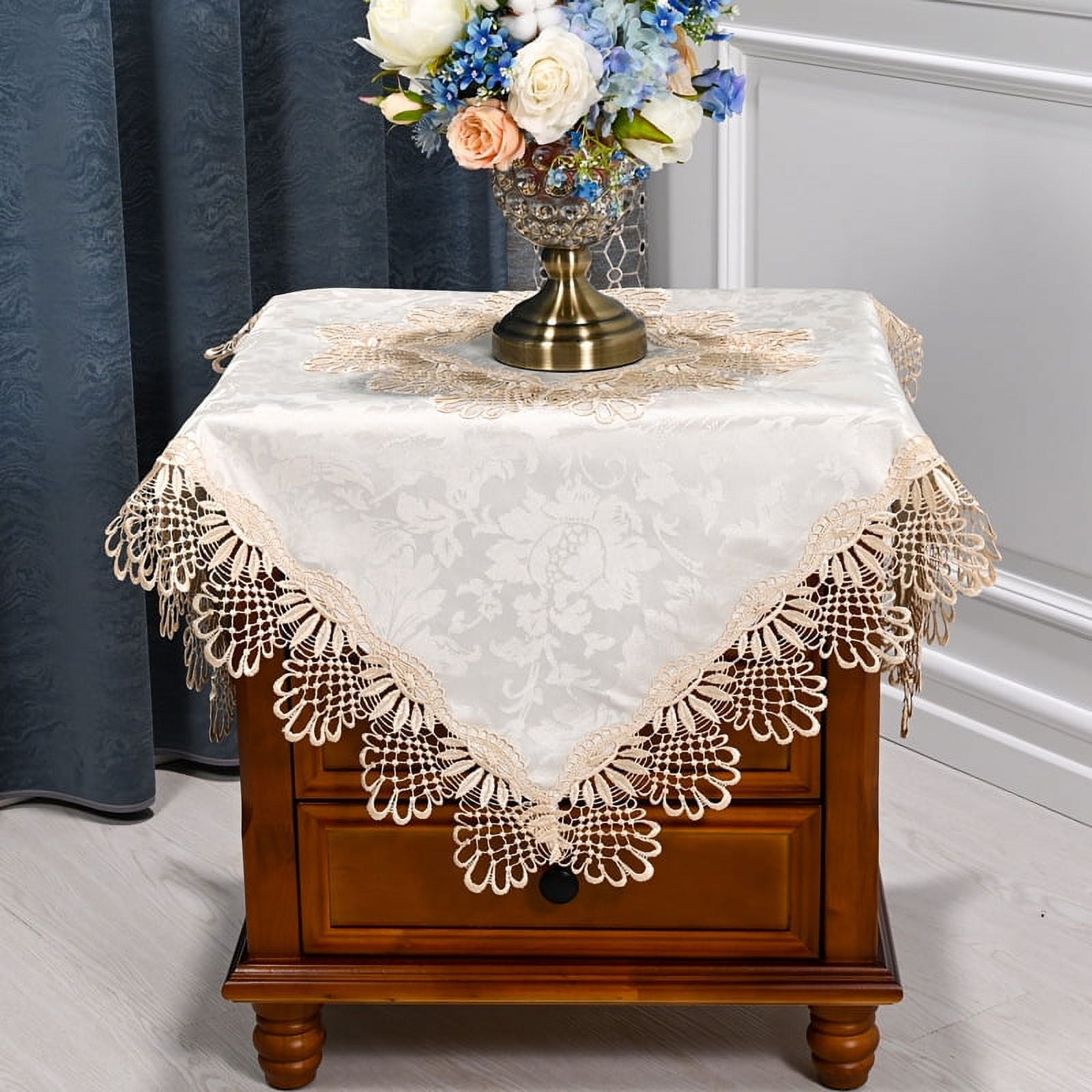 Square Tablecloth, Small Table Cloth, Coffee Table Cover, Bedside Table ...