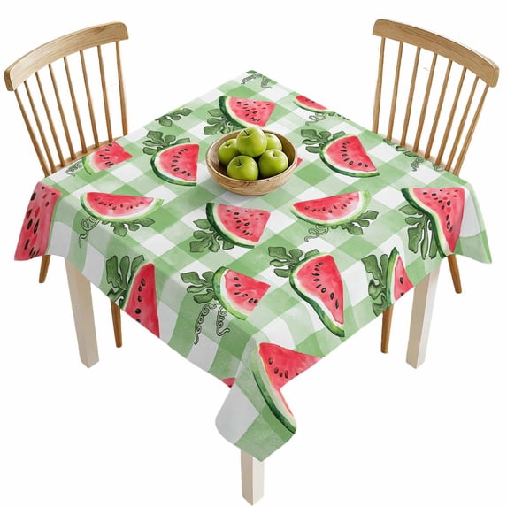 Square Tablecloths, Summer Tropical Watermelon Waterproof Table Cloths ...
