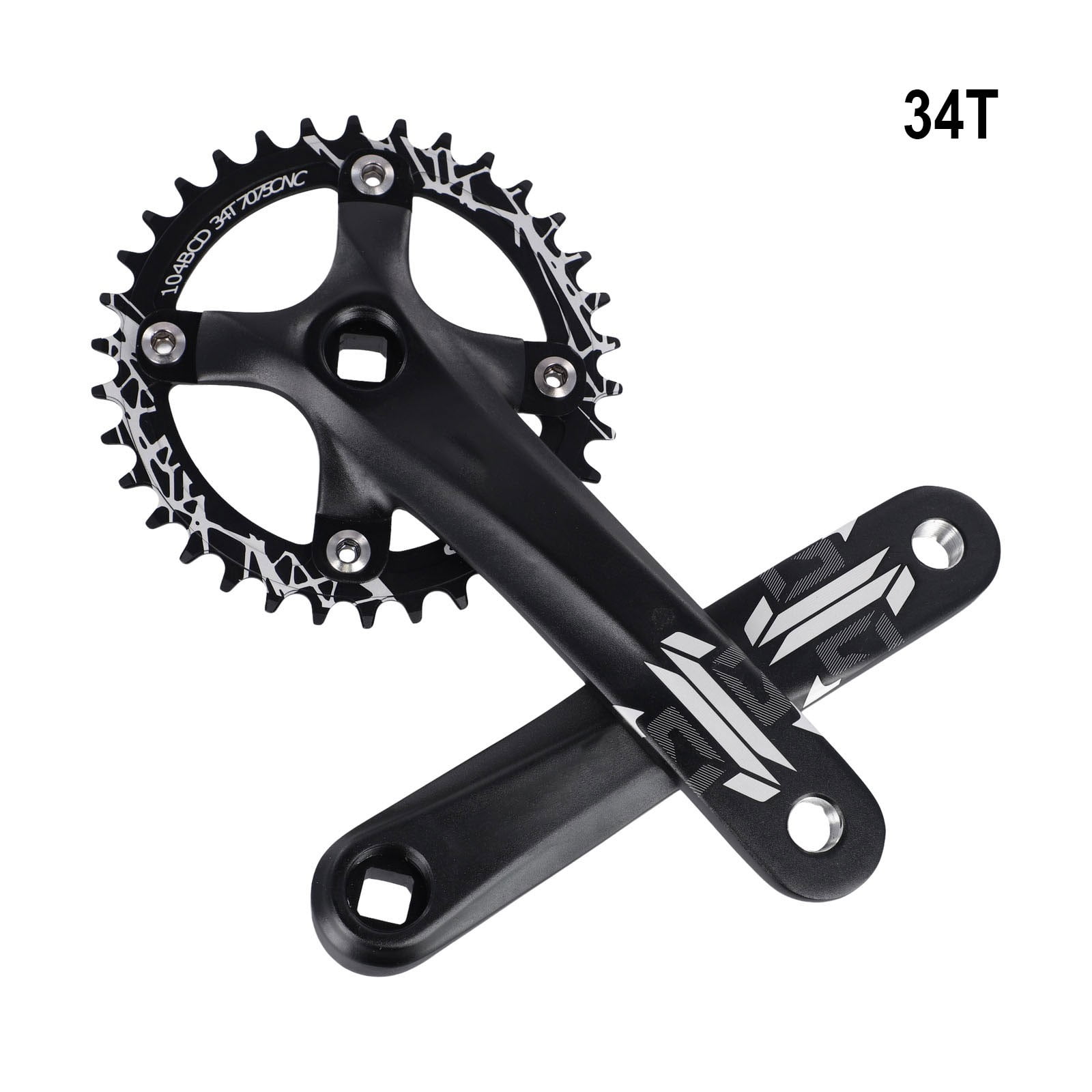 Square Taper Crankset Chainring 104BCD 32T 34T 36T 38T Narrow Wide ...