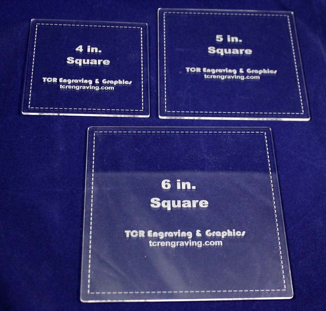 Square Templates. 4", 5", 6". - Clear 1/8" - Walmart.com