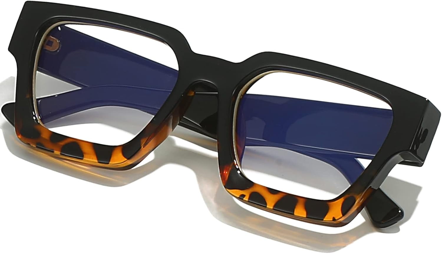 Square Thick Frame Glasses for Women Men Fashion Blue Light Glasses ...