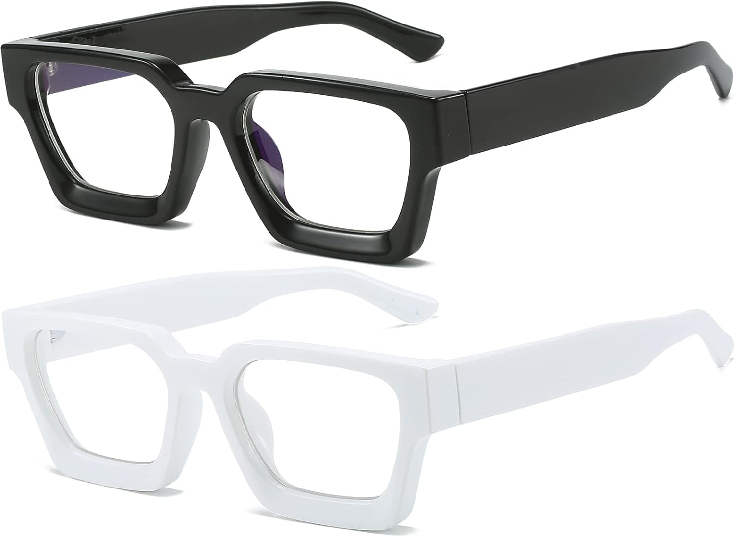 Square Thick Frame Glasses for Women Men Fashion Blue Light Glasses ...