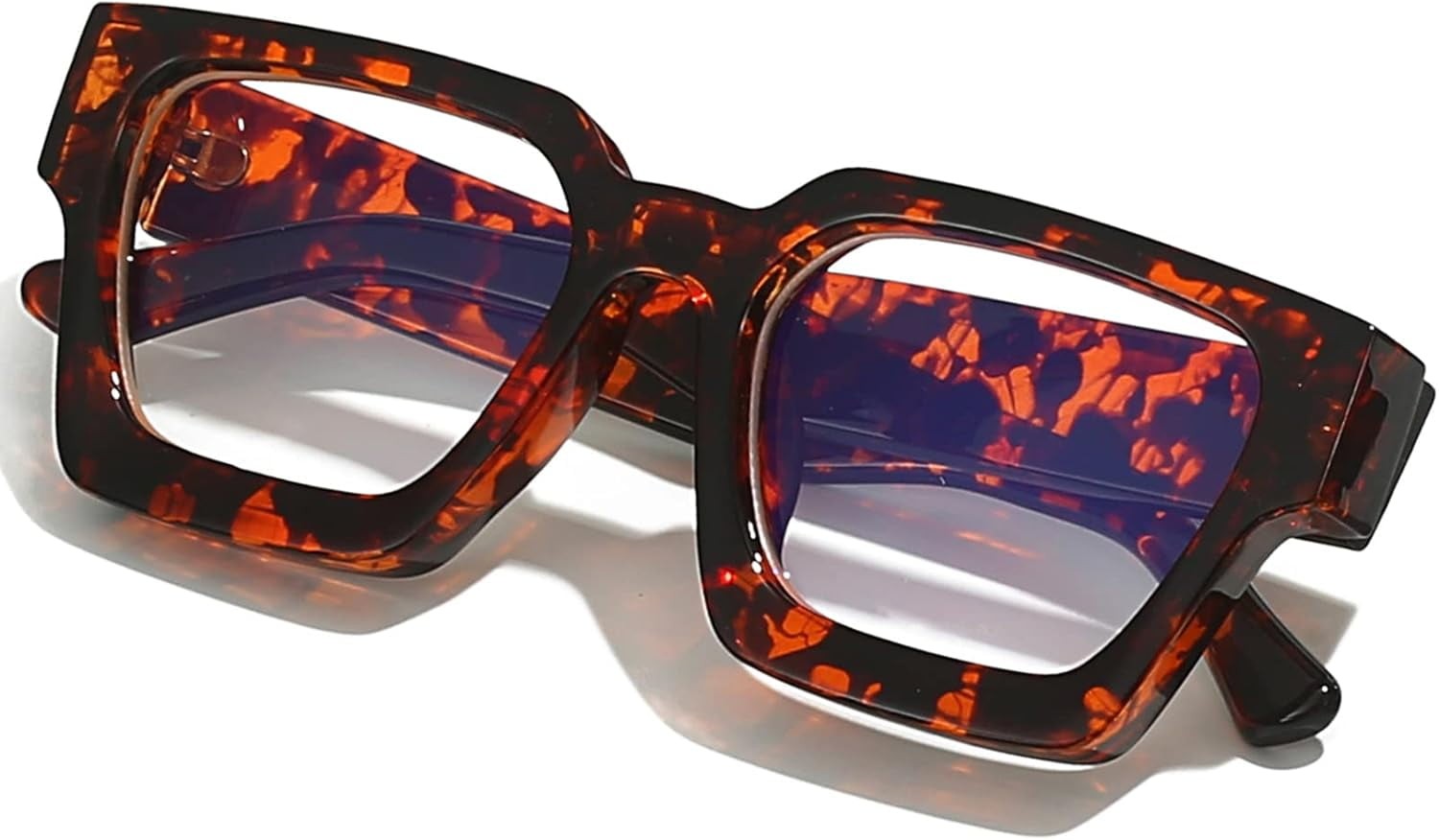 Square Thick Frame Glasses for Women Men Fashion Blue Light Glasses ...